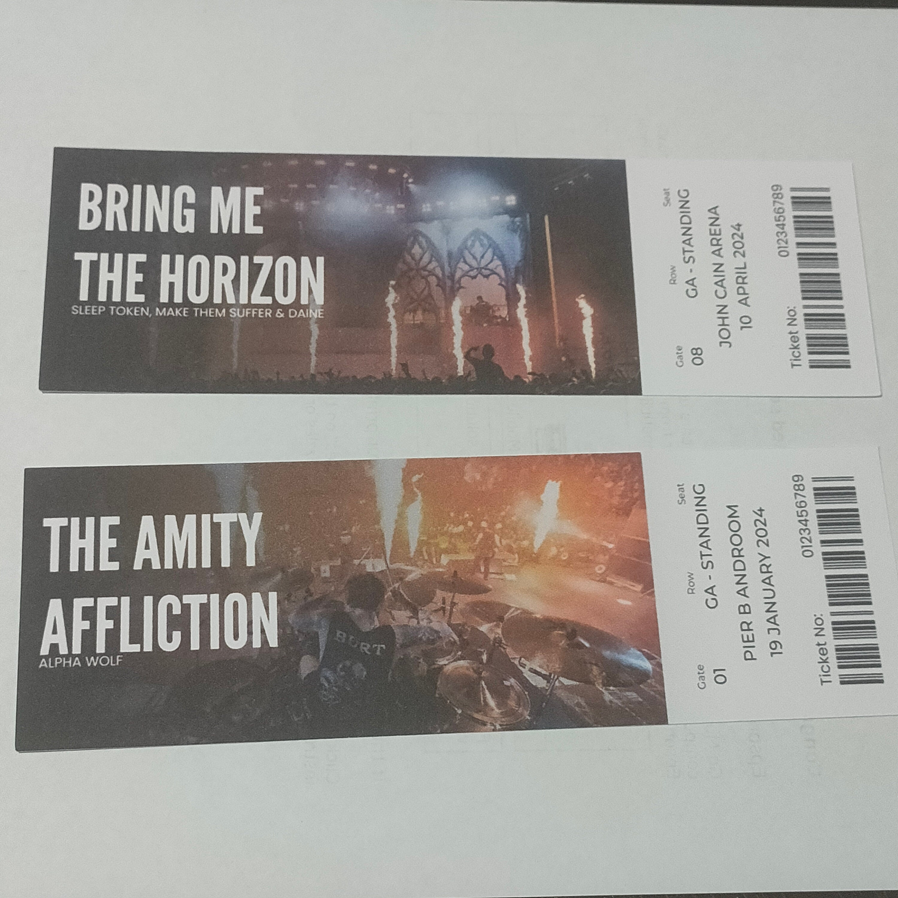 Physical Ticket Custom Personalized Laminated Concert Event Ticket ...