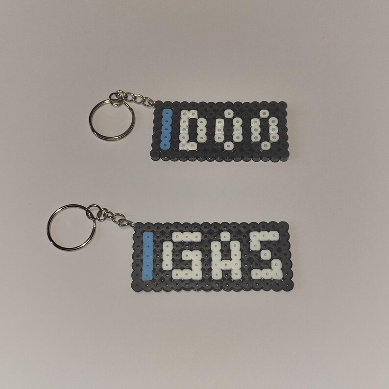 F1 Driver Name Keychain | Hama Fuse Bead Keyring With Tassel - Etsy