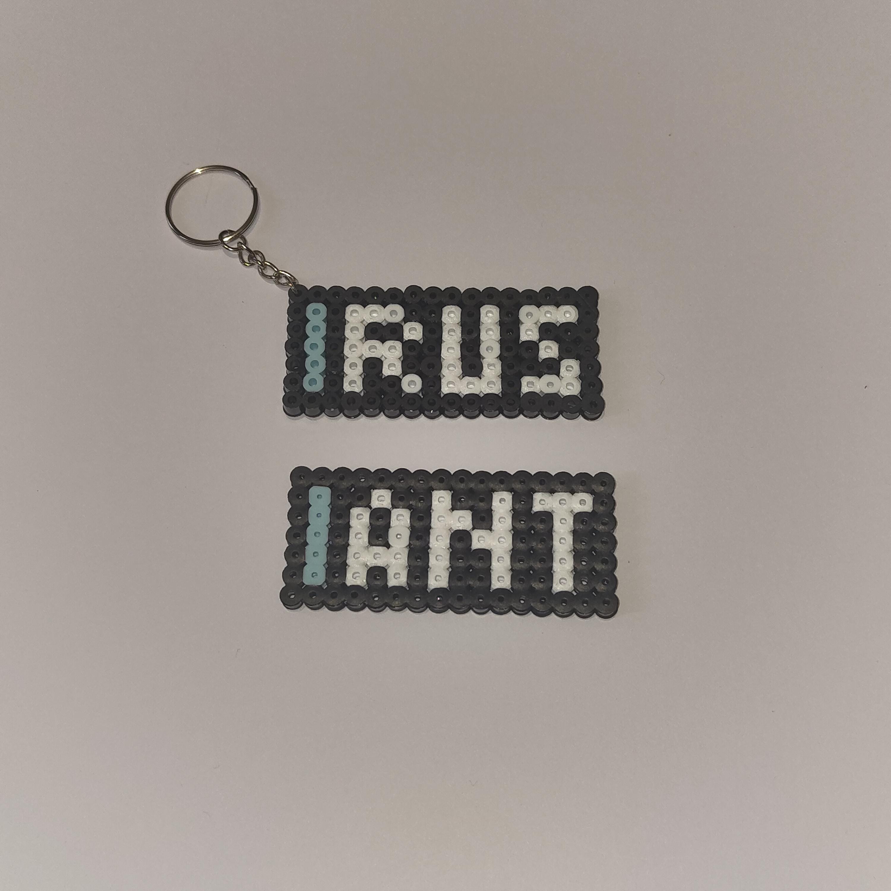 F1 Driver Name Keychain | Hama Fuse Bead Keyring With Tassel - Etsy