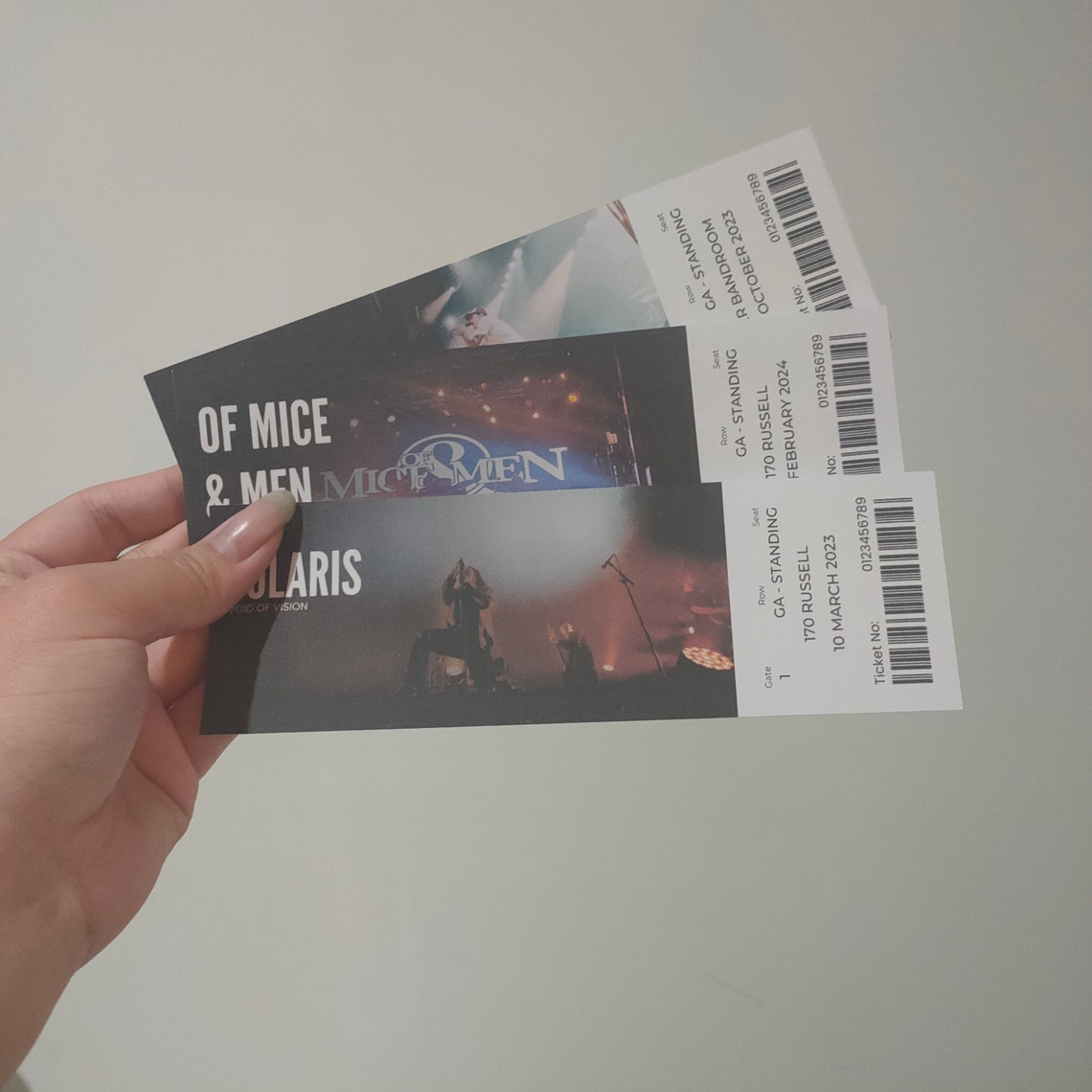 Physical Ticket Custom Personalized Laminated Concert Event Ticket ...