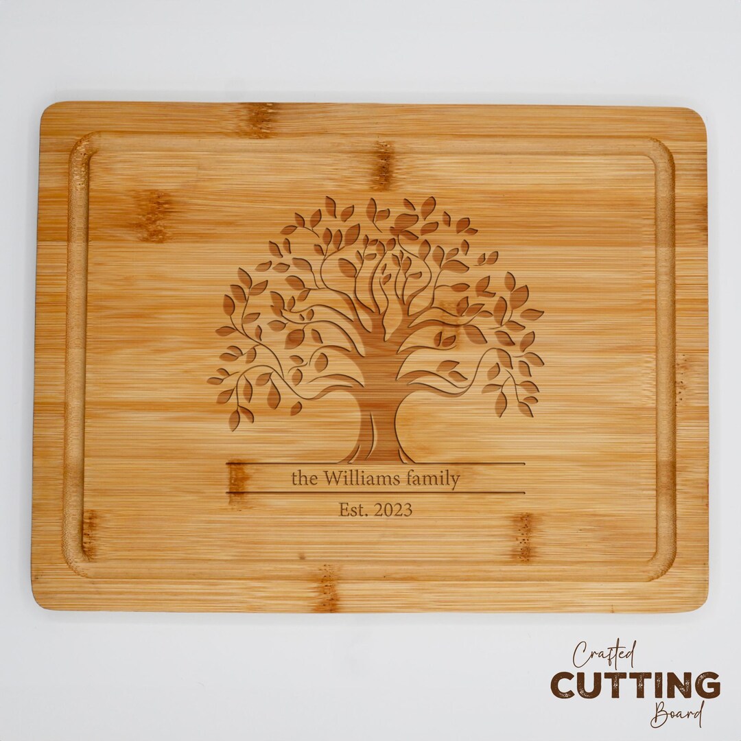 Custom Family Tree Cutting Boards, Personalized Family Tree Anniversary ...