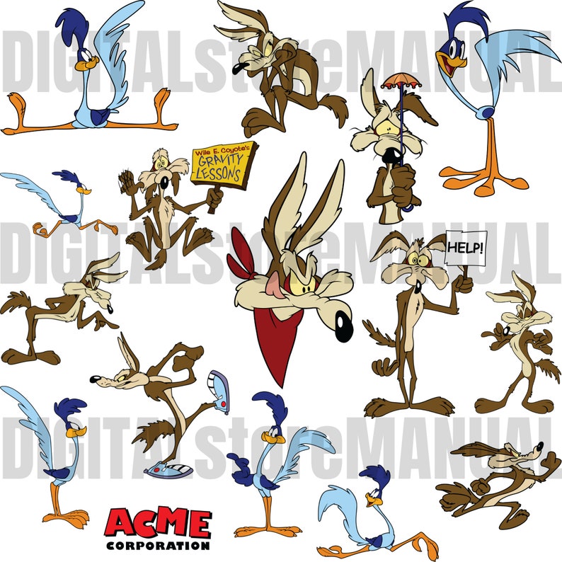 Coyote Vectorized Pack, Png, Pdf, Eps, Dxf, Svg, Cricut, Digital ...