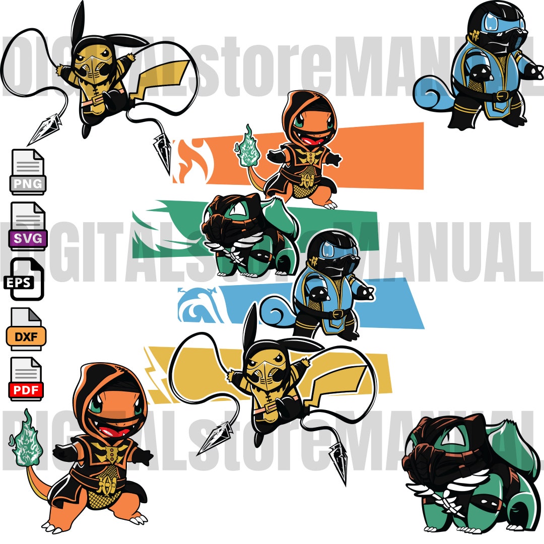 Kit P.o.k.e.m.o.n Vector, Svg, Cricut, Png, Pdf, Dxf, Eps, Vectorized ...