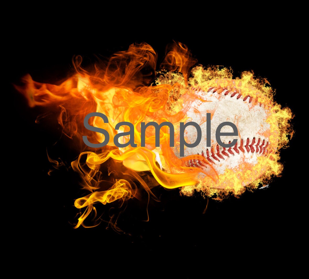 Flaming Baseball Png - Etsy