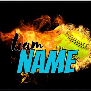 Customizable Png Softball on Fire - Etsy