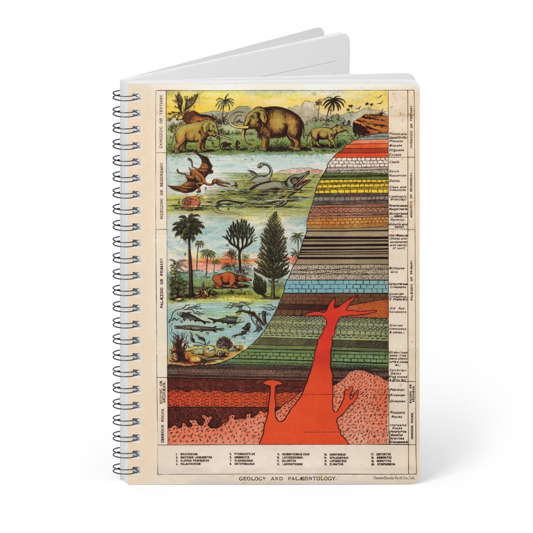 Geology and Paleontology Chart Wirebound Softcover Notebook, A5 Lined ...
