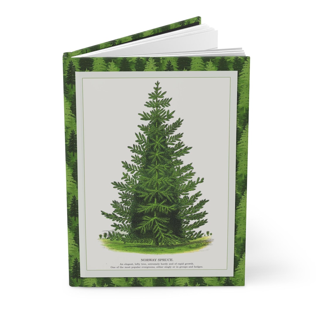 Evergreen Trees Journal, Nature Lover Notebook, Vintage Botanical Diary ...