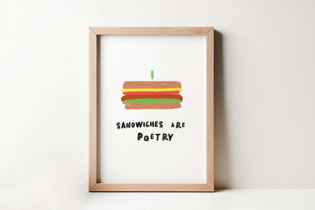 Sandwiches Are Poetry // 11" X 14" Unframed Art Print - Etsy