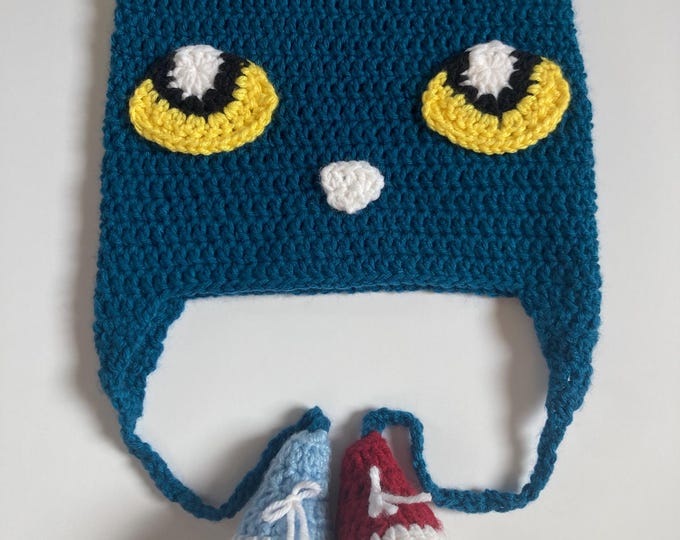 Pete the Cat Inspired Crochet Hat - Etsy