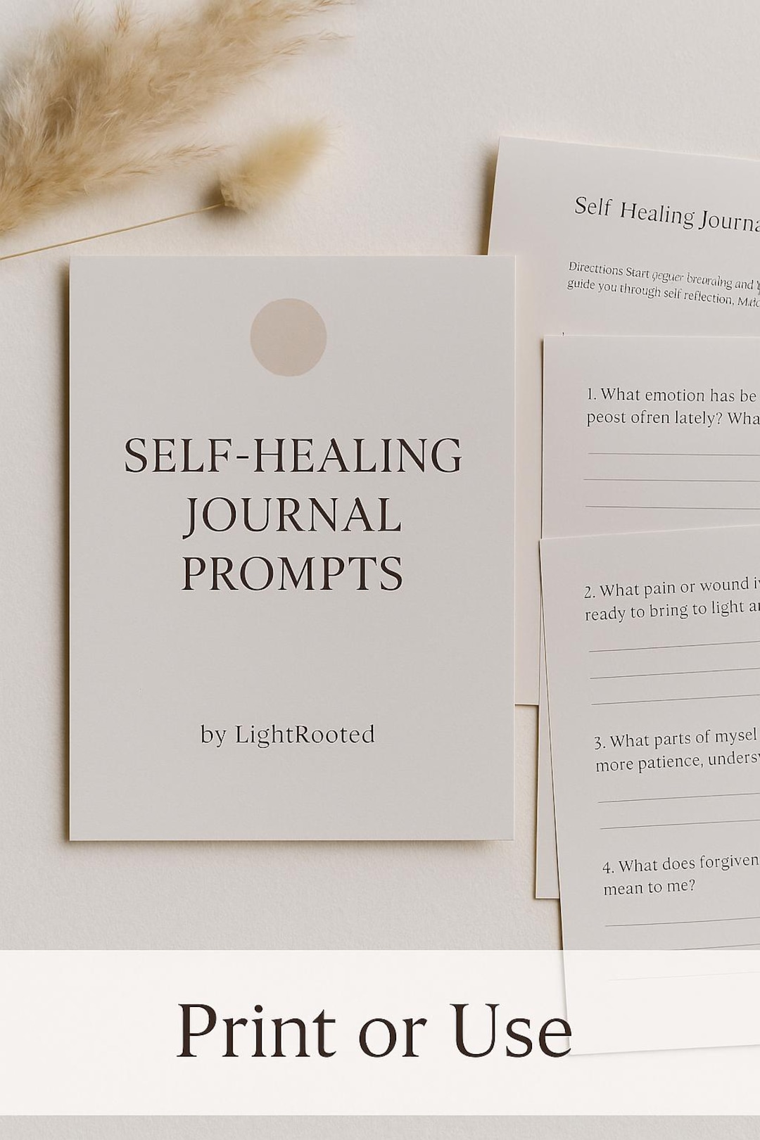 Self-healing Journal Prompts | Printable Inner Healing Worksheet ...