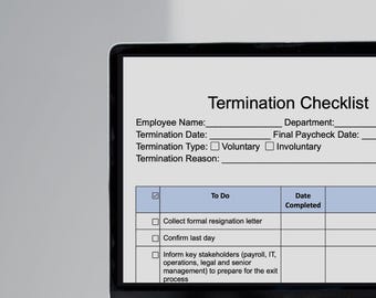 Employee Termination Checklist: HR Offboarding Template - Etsy