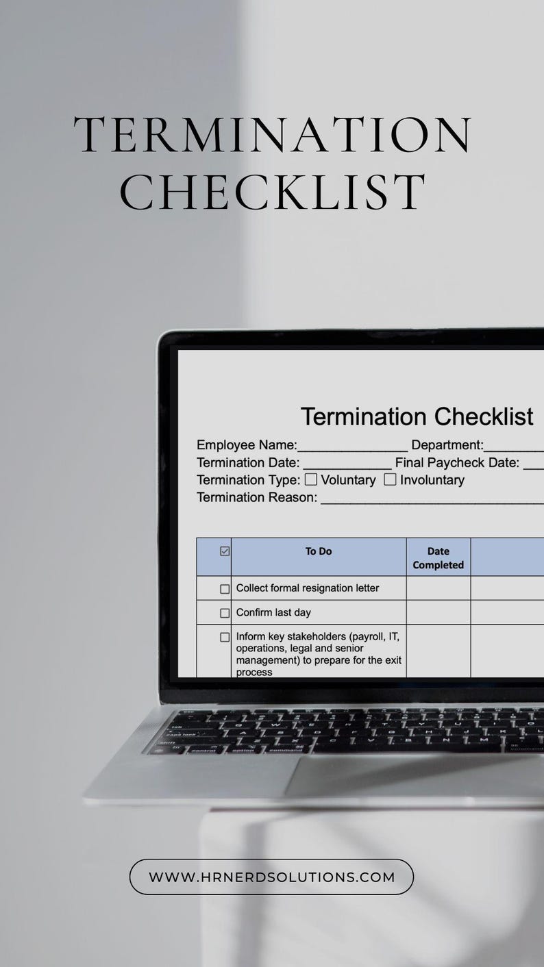 Employee Termination Checklist: HR Offboarding Template - Etsy