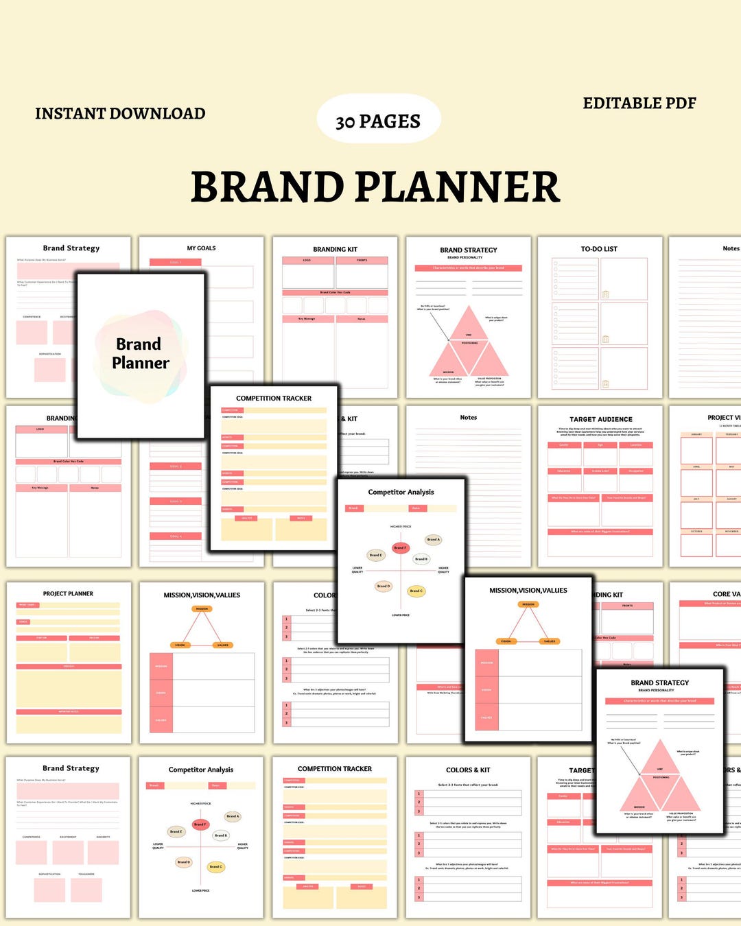 Ultimate Brand Planner | Business Identity Workbook, Marketing Strategy ...