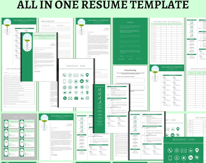 Gray and White Resume Template, Clean Professional CV, Simple Design ...