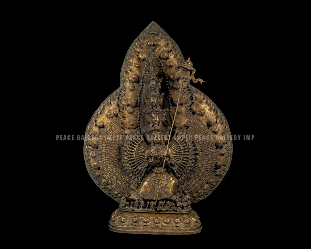 Thousand Armed Avalokiteshvara Statue - 11-headed Chenrezig Bronze ...