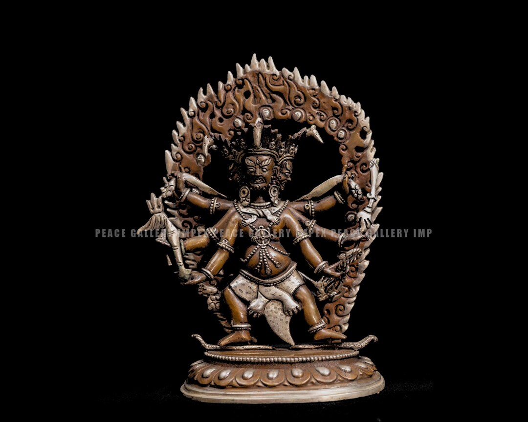 Hayagriva Bronze Statue - Wrathful Buddhist Deity - Handcrafted Tantric ...