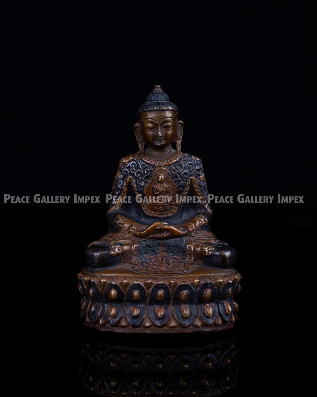 Copper Oxide Amitabha Buddha Statue - Etsy