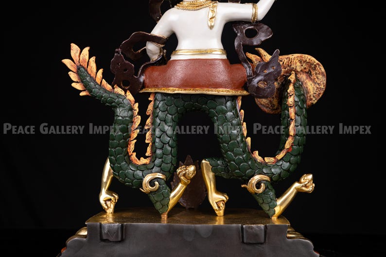Gold Gilded Dragon Dzambhala Statue: Buddhist Wealth Deity - Etsy