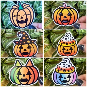 Cute Pumpkins Halloween Sticker Pack - Etsy