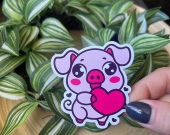 Cute Pig Sticker - Etsy