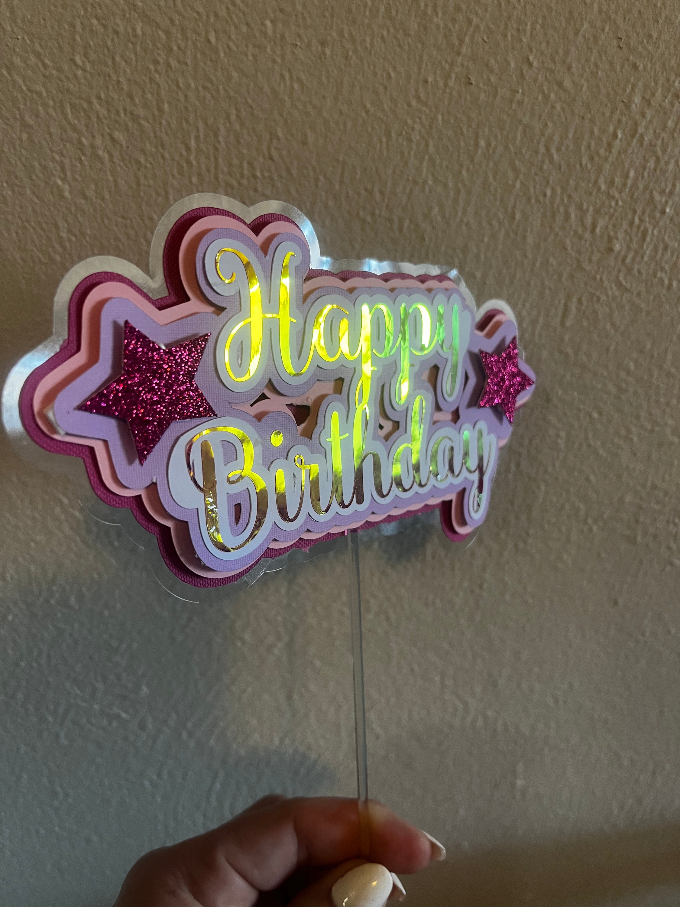 Birthday Cake Topper - Etsy