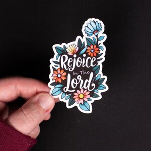 Rejoice in the Lord Christian Waterproof Laminate Sticker, Decal for ...