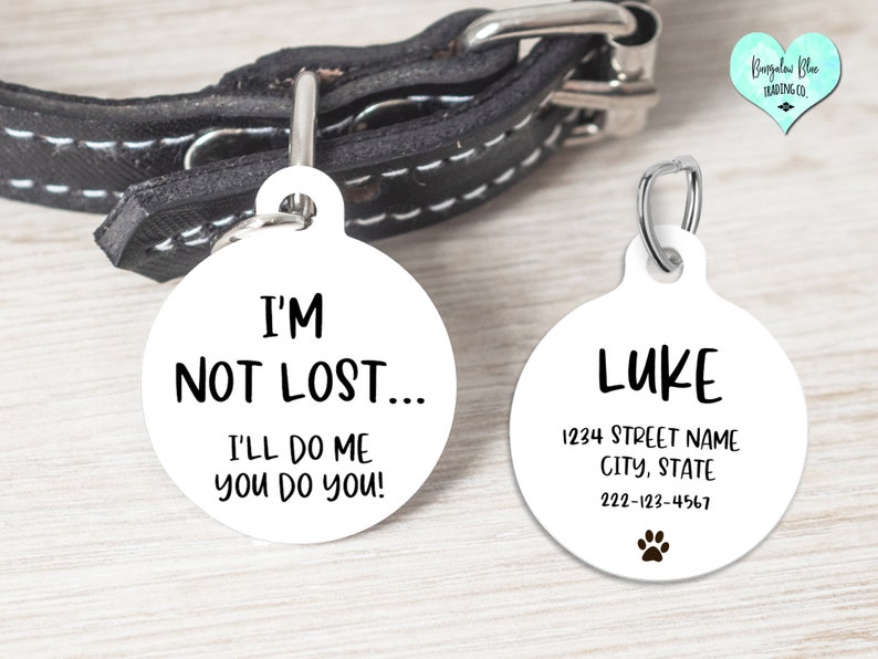 Personalized Custom Dog Tag Funny Pet ID for Dogs and Cats | Etsy
