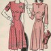 1940s Advance 3100 Vintage Sewing Pattern Misses Square Neck Basque ...