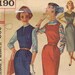 1960s Raglan Dress Full Skirt Dress Butterick 9941 Vintage Sewing ...