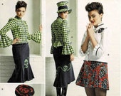 Misses Blouse Hat Knit Skirts Karen Fleisch Simplicity 8020 - Etsy