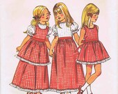 1970s Little Girls Dress and Pinafore Simplicity 5383 Vintage - Etsy