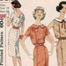 1960s Misses Slim or Full Skirt Cocktail Dress Simplicity 3993 Vintage ...