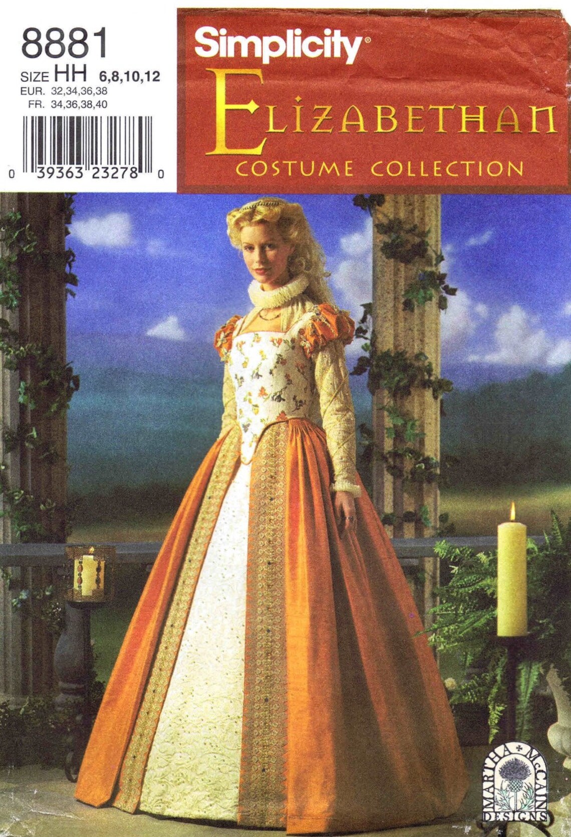 Elizabethan Dress Shakespeare Costume Simplicity 8881 Sewing - Etsy