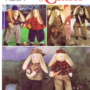 Stuffed Boy Bunny and Clothes Simplicity 7836 Vintage Sewing Pattern ...
