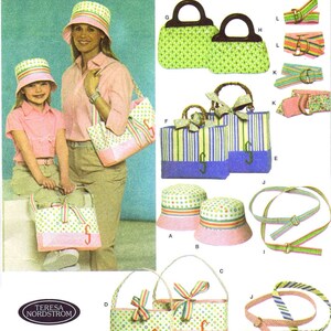 Misses and Childs Bags Hats Belts Bracelet Simplicity 4490 Sewing ...