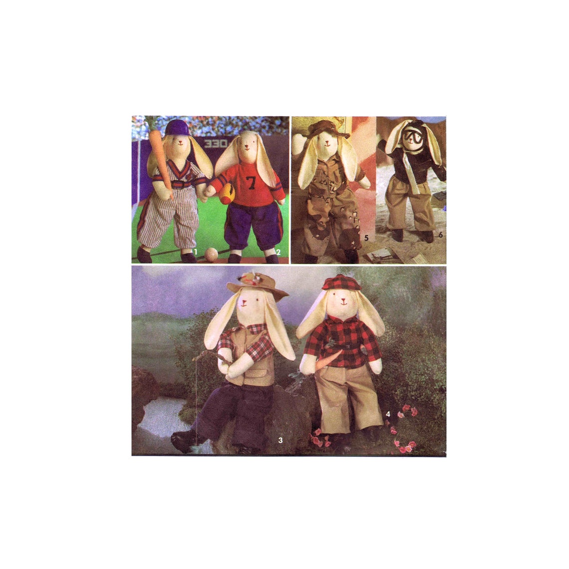 Stuffed Boy Bunny and Clothes Simplicity 7836 Vintage Sewing | Etsy