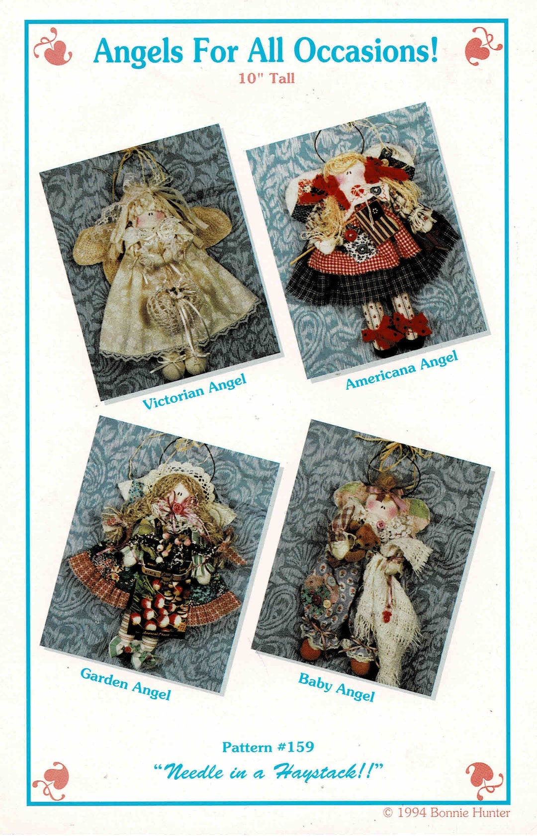 10 Tall Dolls Angels for All Occasions Needle in a Haystack 159 Vintage ...