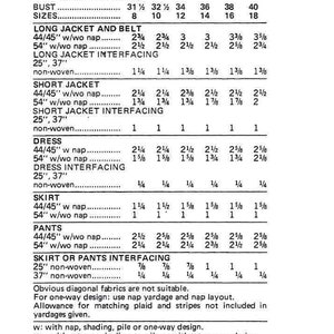 1970s Misses Jacket Dress Skirt Pants Vogue 8659 Vintage Sewing Pattern ...