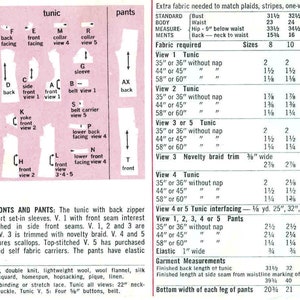 1970s Misses Tunic With Three Fronts and Pants Simplicity 9514 Vintage ...