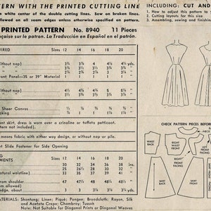 1950s Misses Dress With Scallops and Inverted Pleat - Etsy