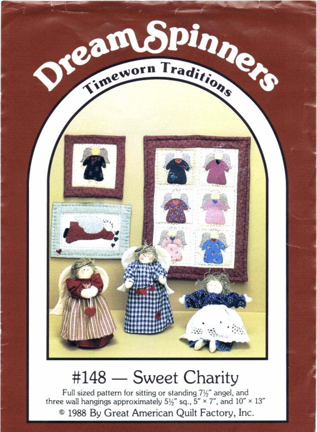1980s Dream Spinners 148 Vintage Sewing Pattern Sweet Charity Angel ...