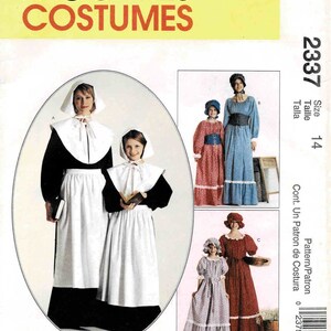 Girls Pilgrim Pioneer Quaker Dress Costumes Mccalls 2337 Sewing Pattern ...