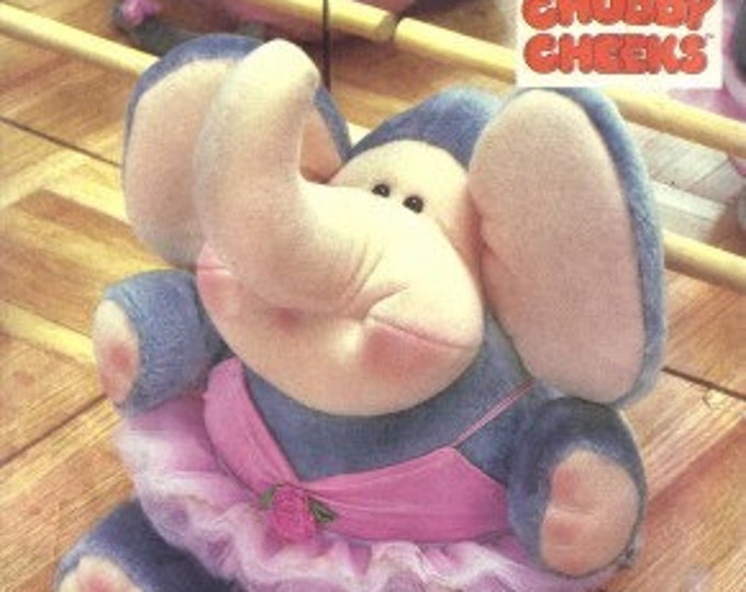 CHUBBY CHEEKS Ella Phant Elephant Stuffed Animal UNCUT Simplicity 7417 ...
