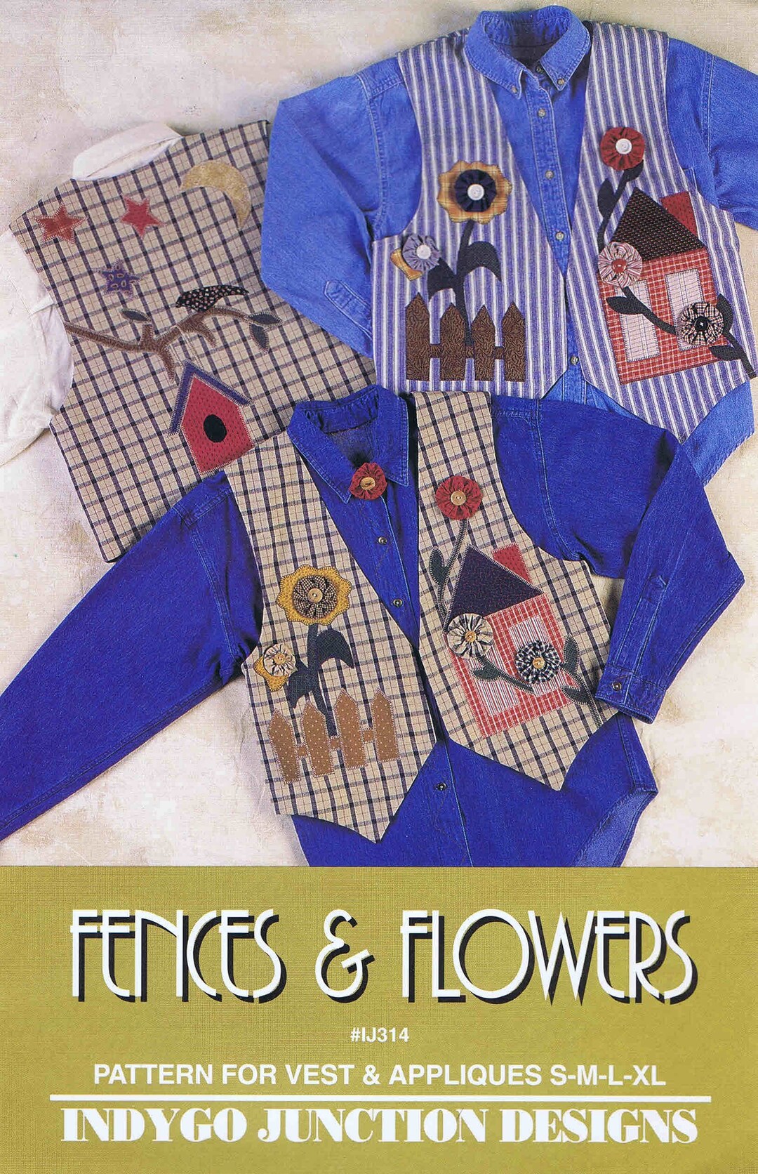 Fences & Flowers Vest and Applique Indygo Junction IF314 Sewing Pattern ...