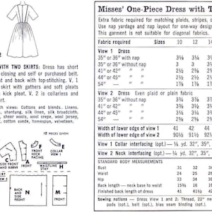 1960s Misses Sheath or Full Skirt Dress Simplicity 4551 Vintage Sewing ...