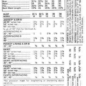 1970s Mic Mac Shawl Collar Jacket Skirt Straight Leg Pants Butterick ...