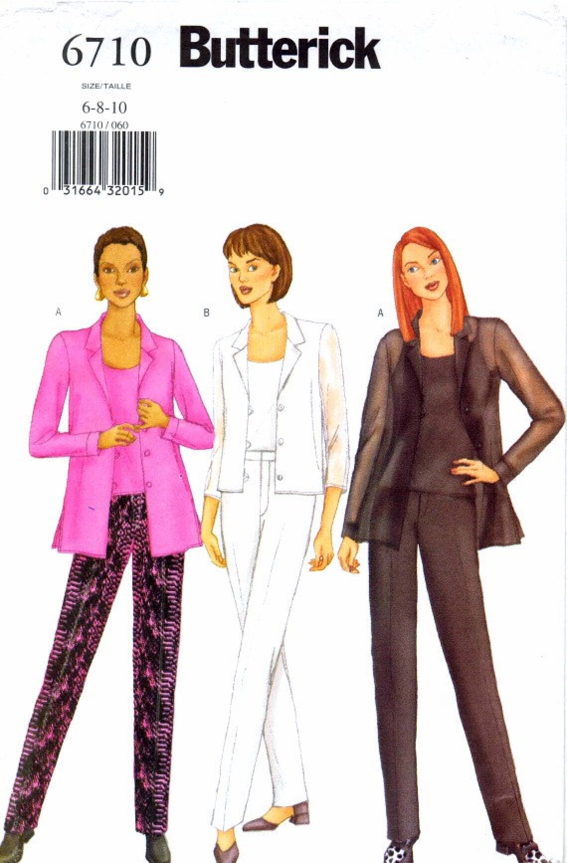 Misses Shirt Caimsole Pants Butterick 6710 Sewing Pattern Size - Etsy