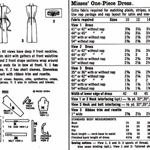 1960s Front Draped Cocktail Dress Simplicity 4228 Vintage Sewing ...