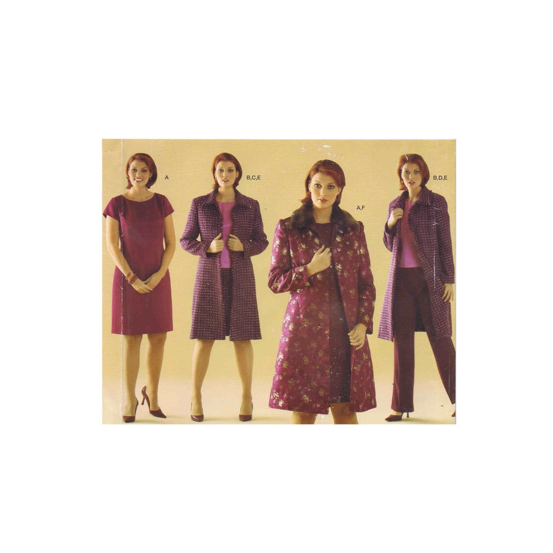 Womens Dress Top Skirt Pants Lined Coat Threads Collection Simplicity ...