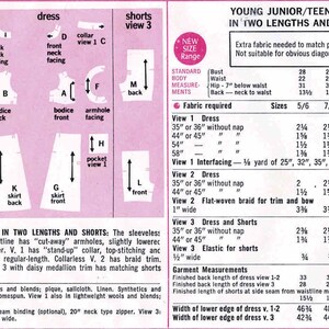 1960s Teens Empire Waist Dress in Two Lengths and Shorts Simplicity ...